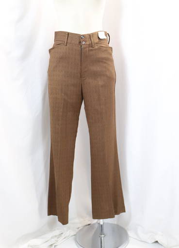 Vintage 1970's Loaf Eez Brown Boys Pants, Old Store Stock, Flared Leg