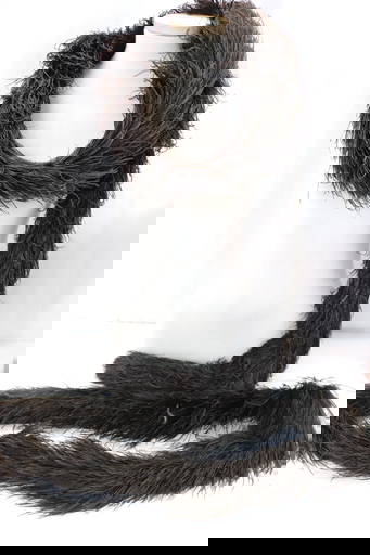 Lot Of 2 Victorian Black Ostrich Feather Boas