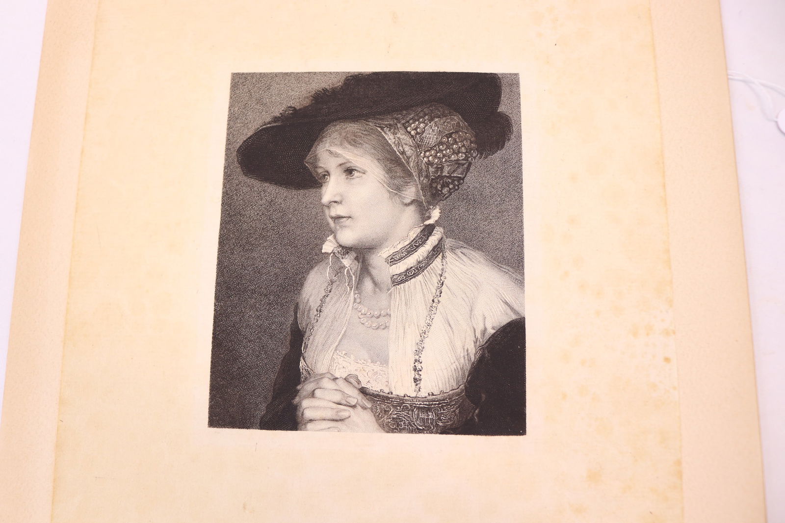 Antique Pencil Signed & Titled Carl Edward Bushel Etching "portrait ...