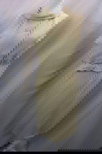 Vintage 1960'spat Sandler For High Light Beige Wool Sheath Dress With Belt