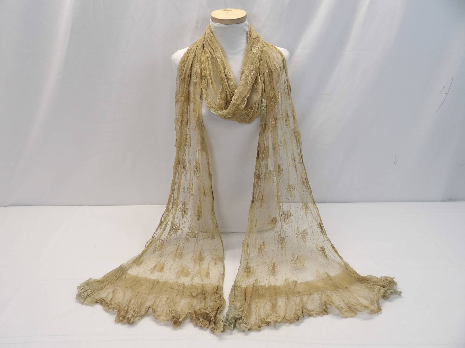 Early Victorian Lace Shawl Auction