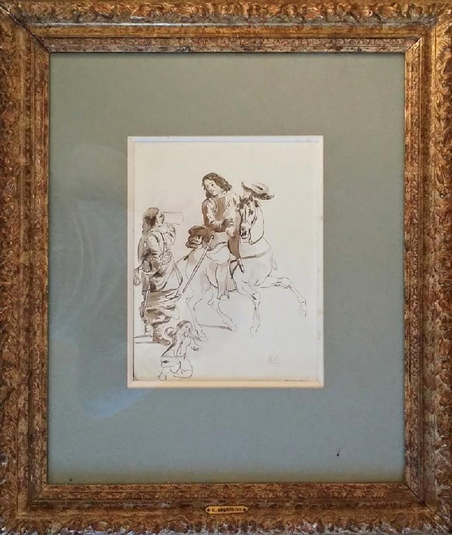 EUGENE DELACROIX (1798-1863) ORIGINAL DRAWING - FRENCH