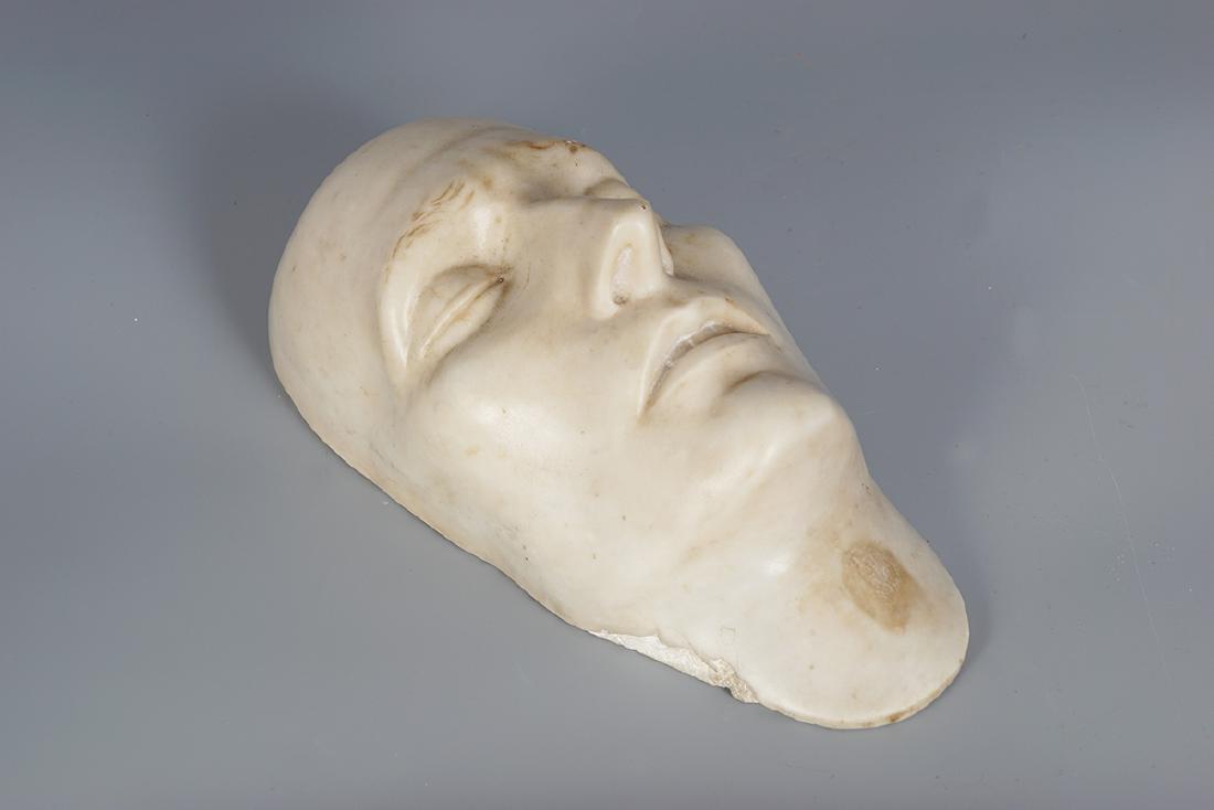MARBLE DEATH MASK OF NAPOLEON I