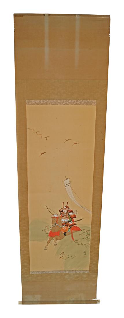JAPANESE SAMURAI SCROLL PAINTING