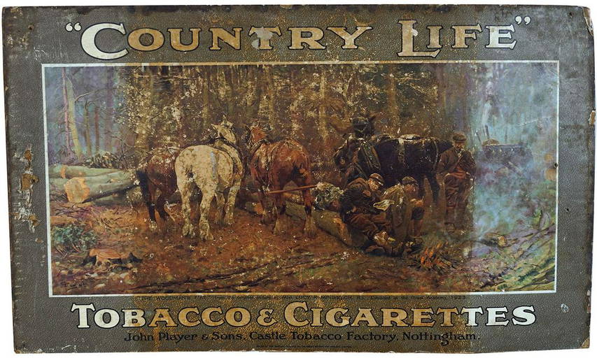 Country Life Cigarettes Sign