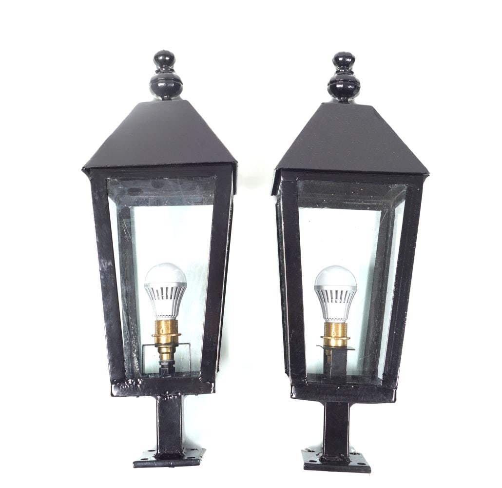 Pair Of Cast Iron Garden Lights Auction