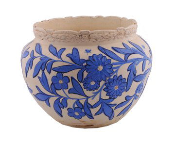 Victorian Blue And White Delph Jardiniere