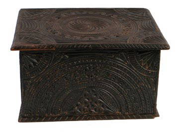 Seventeenth Century Carved Oak Bible Box