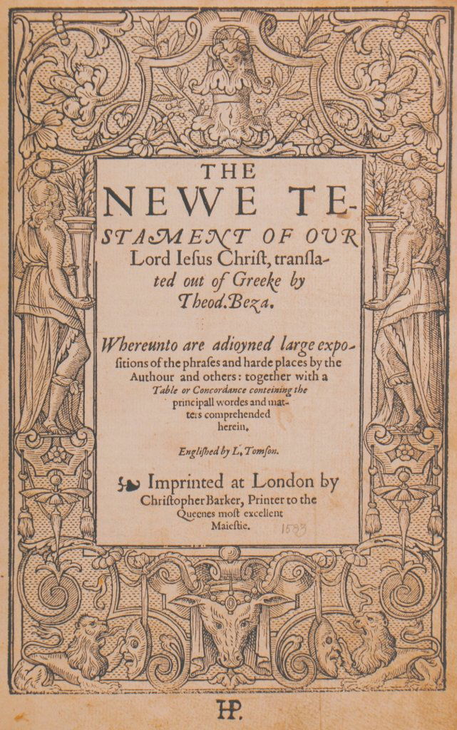 Theod BEZA (translated by) Geneva Bible New Testament - Jul 10, 2014 ...