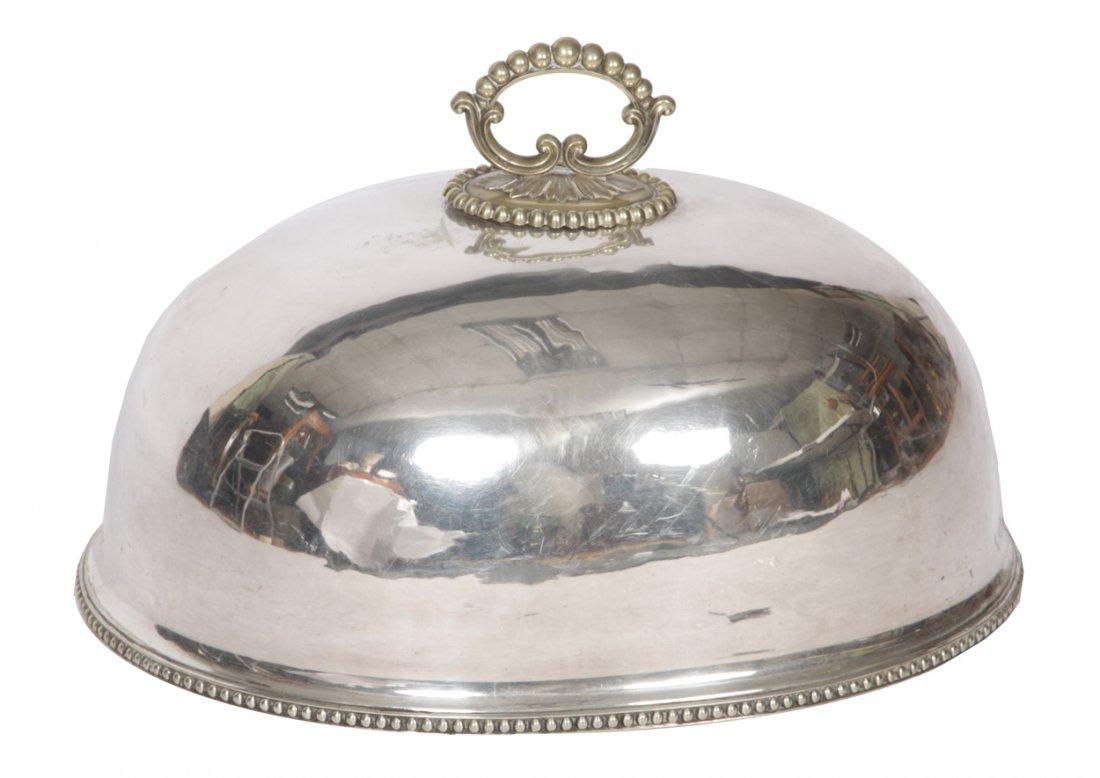 Large Antique Sheffield Meat Cover