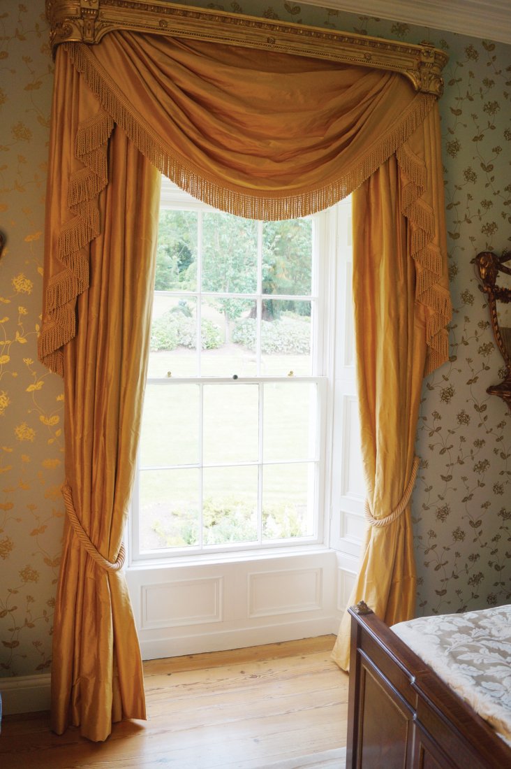 Pair Of Silk Curtains