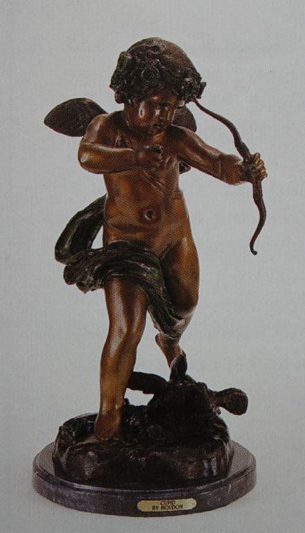 "CUPID" BRONZE SCULPTURE - HOUDON