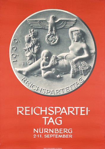 Original German Party Meeting Nuremberg Poster