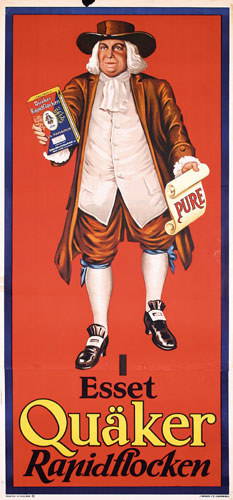 Original Vintage Quaker Oat Meal Poster 1930