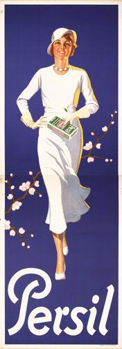 38: Beautiful Original 1930s Persil Poster HUGE