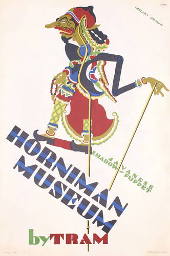 Old 1930s London Tram Poster Horniman Museum