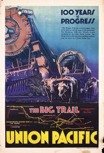 347: Original Vintage Union Pacific Rail Poster 1930