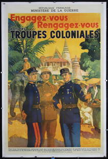 Original 1930s French Colonial Travel Propaganda Poster