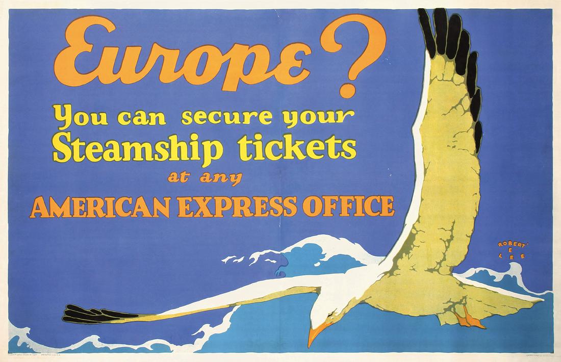 Original 1920s American Express Europe Travel Poster - Feb 11, 2023 ...