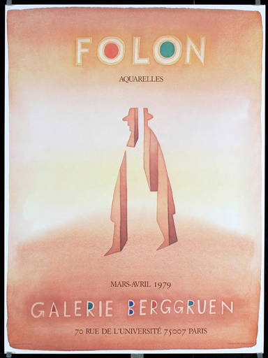 5 Original 1970s/80s Jean Michel Folon Art Posters