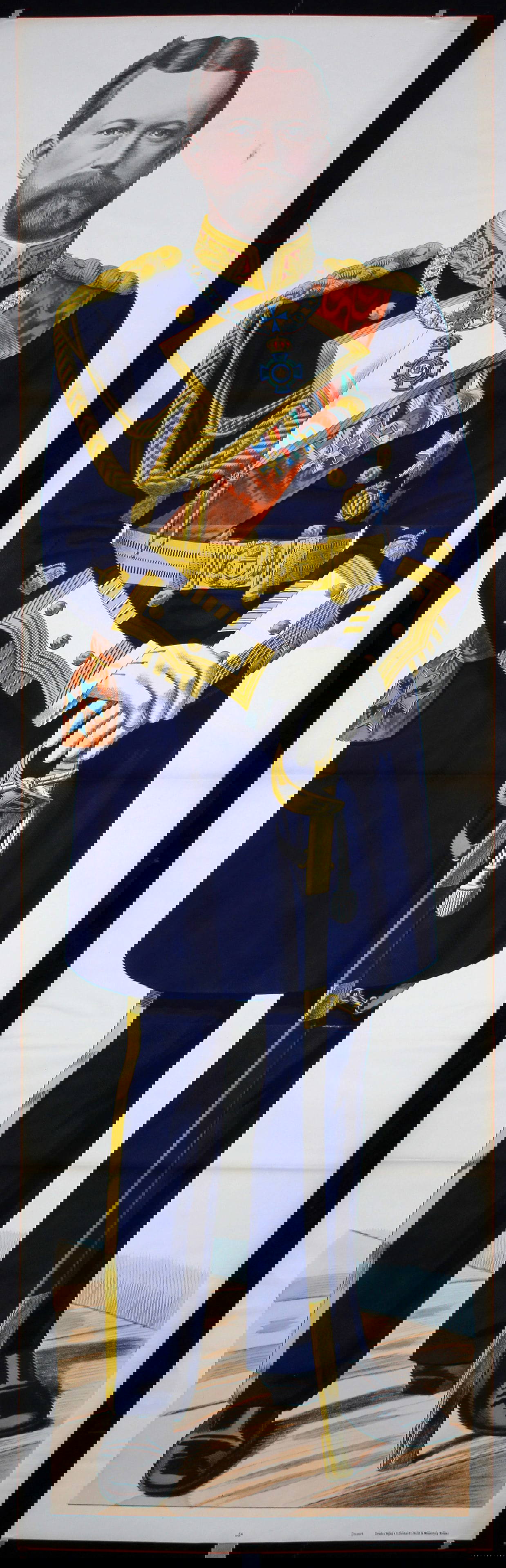 Original Ca. 1880s Wissembourg Kaiser Frederick Poster Auction