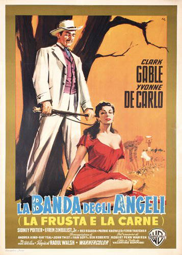 Original Clark Gable Band Of Angels 1950s Italian