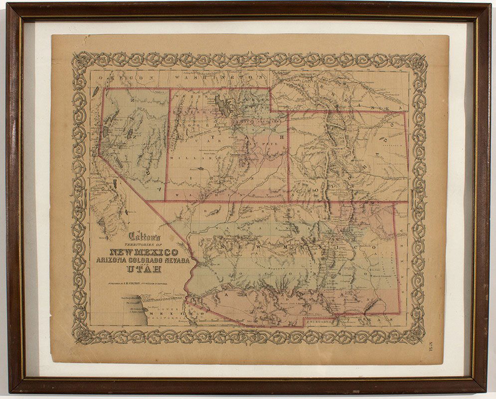 Framed Map Of Western States