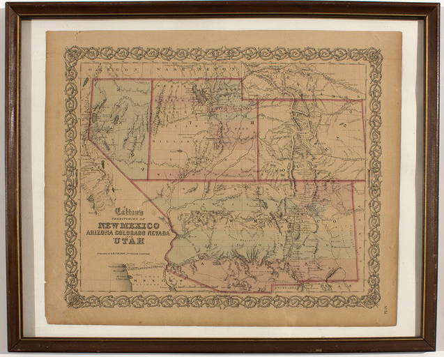 Framed Map Of Western States