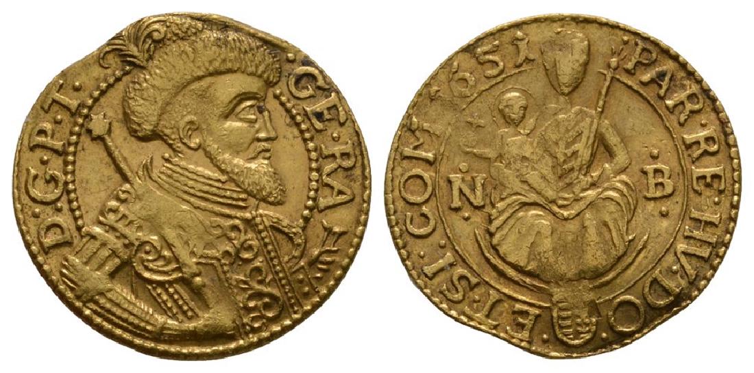 Transylvania George Ii 1651 Gold Ducat