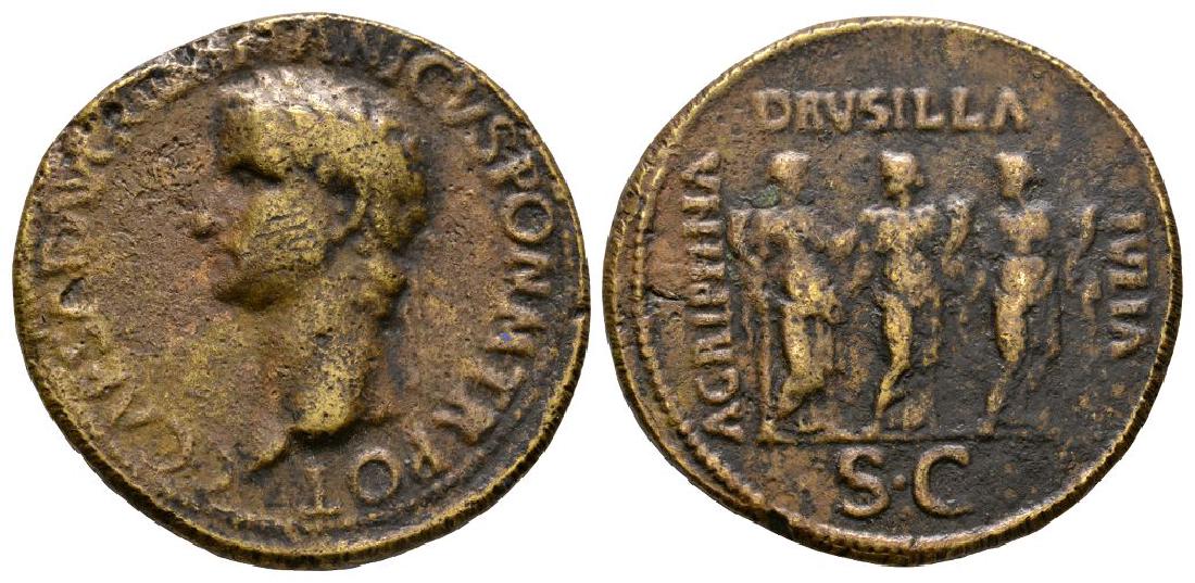 Caligula - Paduan Three Sisters Sestertius