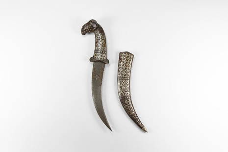 Indian Large Ornate Inlaid Dagger