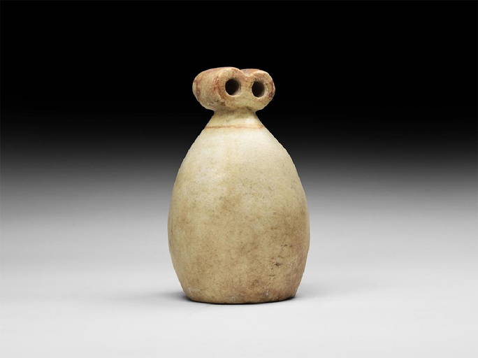 Western Asiatic Large Alabaster Eye Idol