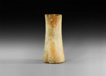 Rare Bactrian Alabaster Pillar Idol