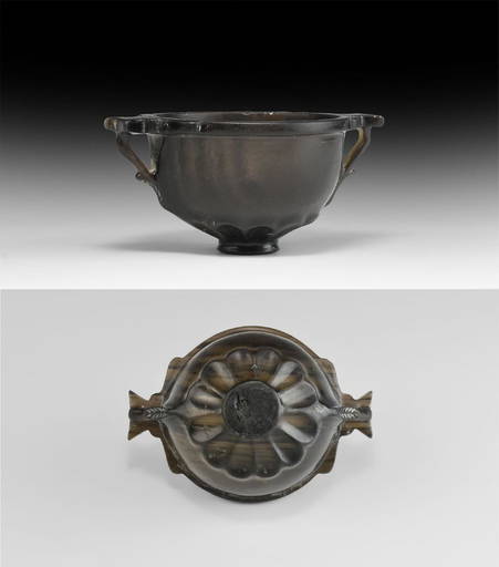 Roman Grand Tour Obsidian Skyphos