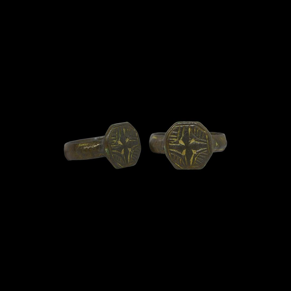 Medieval Finger Ring With Cross