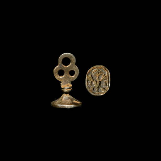 Post Medieval Silver Seal Matrix With Heart