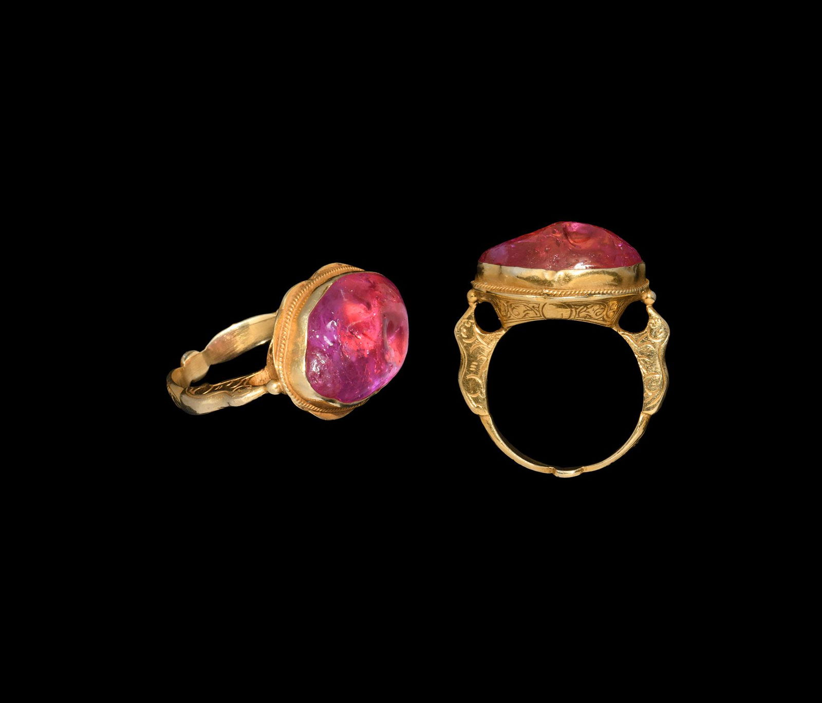For Auction: Mughal Polished Ruby in Gold Ring (#401) on Feb 25, 2020 ...