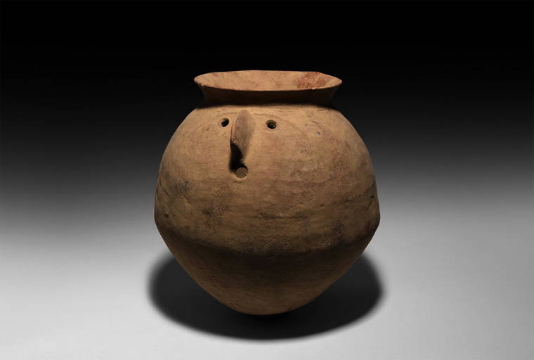 Large Roman Storage Vessel With Face