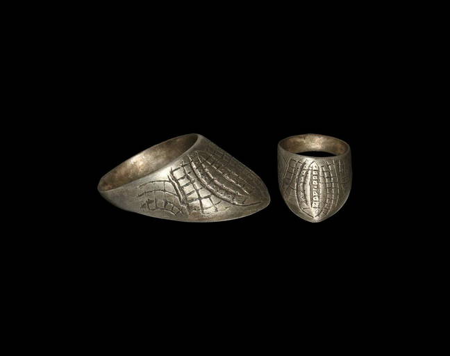 Medieval Silver Archer's Ring