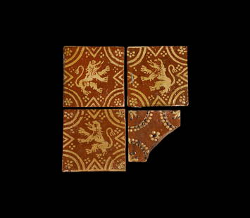 A Collection Of Four 16th/17th Century Ottoman Damascus Glazed Pottery ...