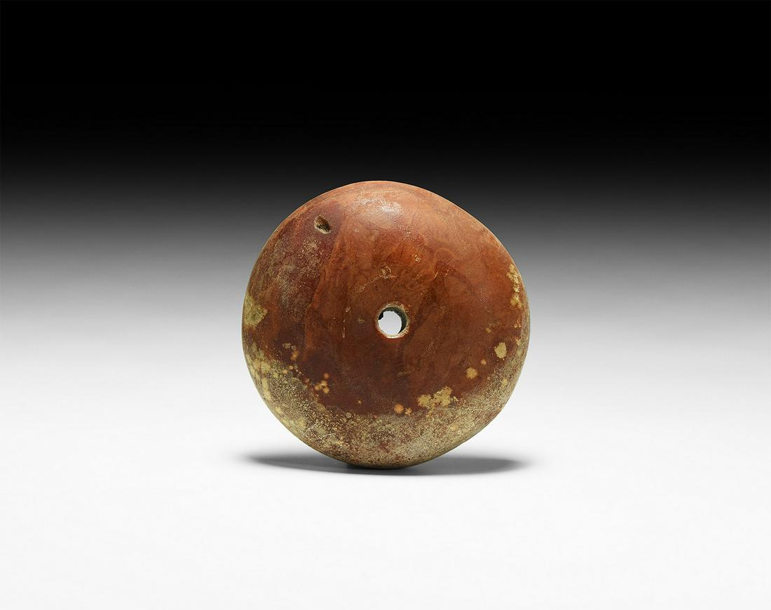 Large Migration Period Amber Sword Bead
