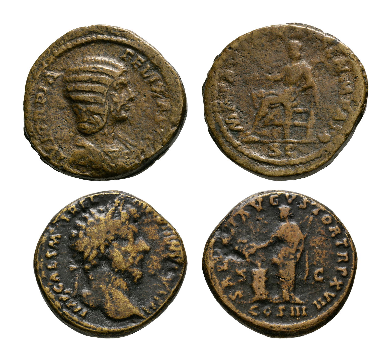 Julia Domna & M Aurelius Paduan Sestertii [2]