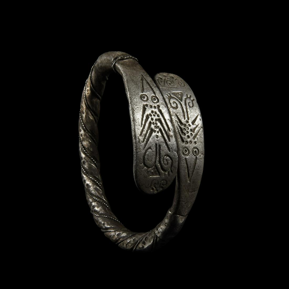 Viking Period Decorated Silver Bracelet
