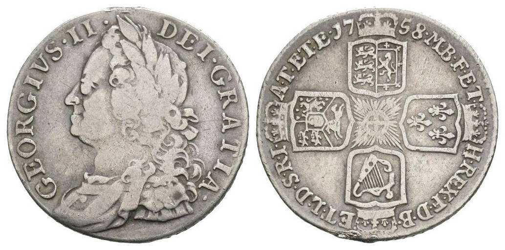 George Ii 1758 Shilling