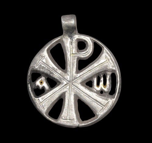 Byzantine Silver Chi-Rho Pendant