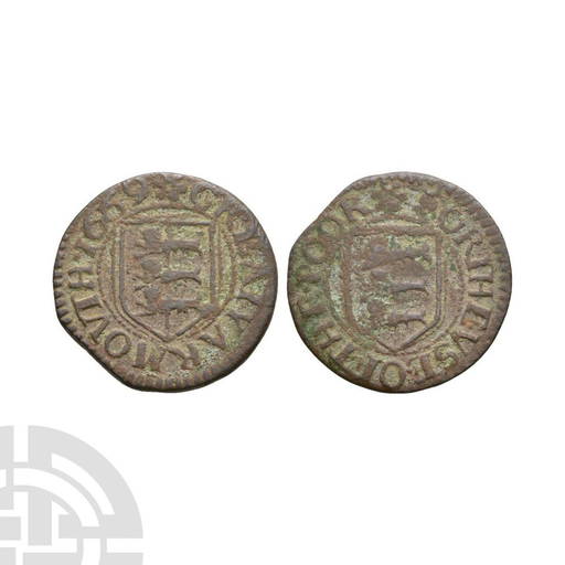 17th Century Great Yarmouth 1669 Town Token Farthing