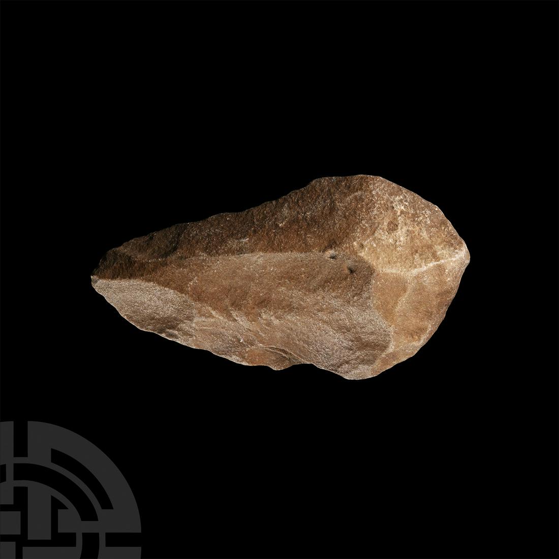 Stone Age Acheulian Cleaver Hand Axe