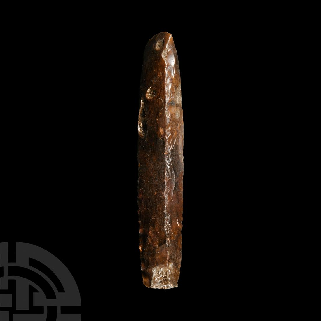 Stone Age Danish Thick-butted Flint Chisel Auction