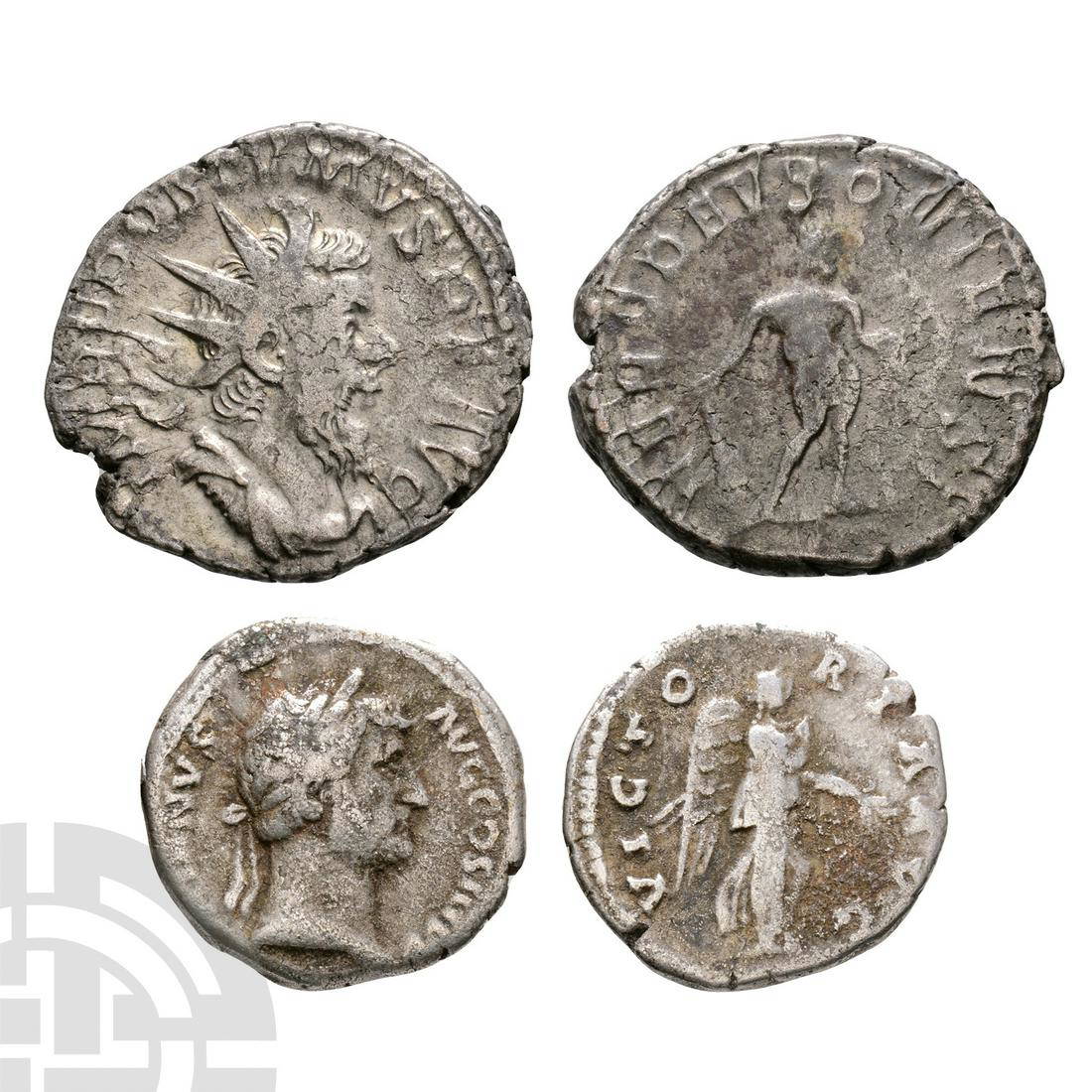 Ancient Roman Imperial Coins - Hadrian And Postumus - Denarius And ...