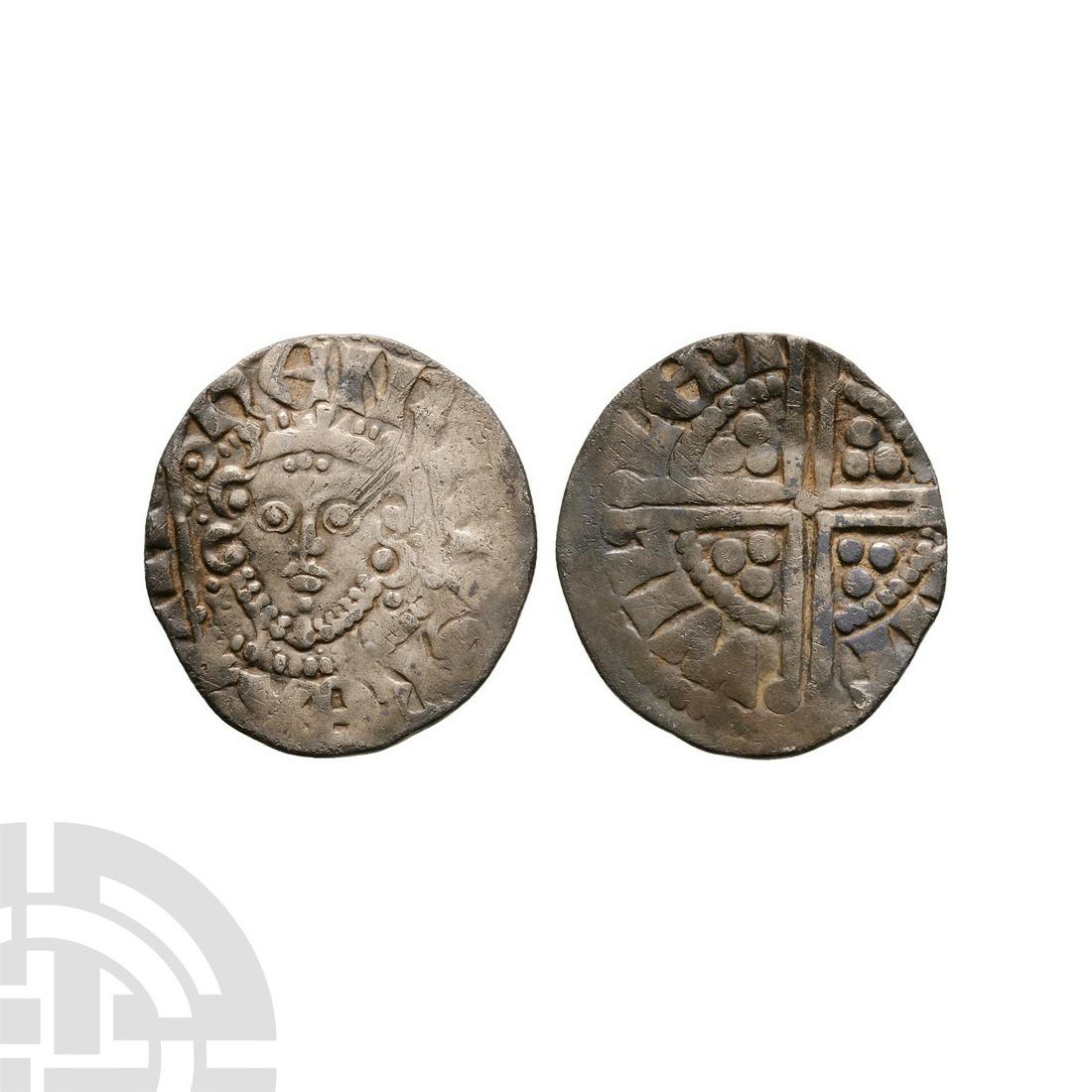 English Medieval Coins Henry Iii Canterbury / Willem Long Cross Ar Penny